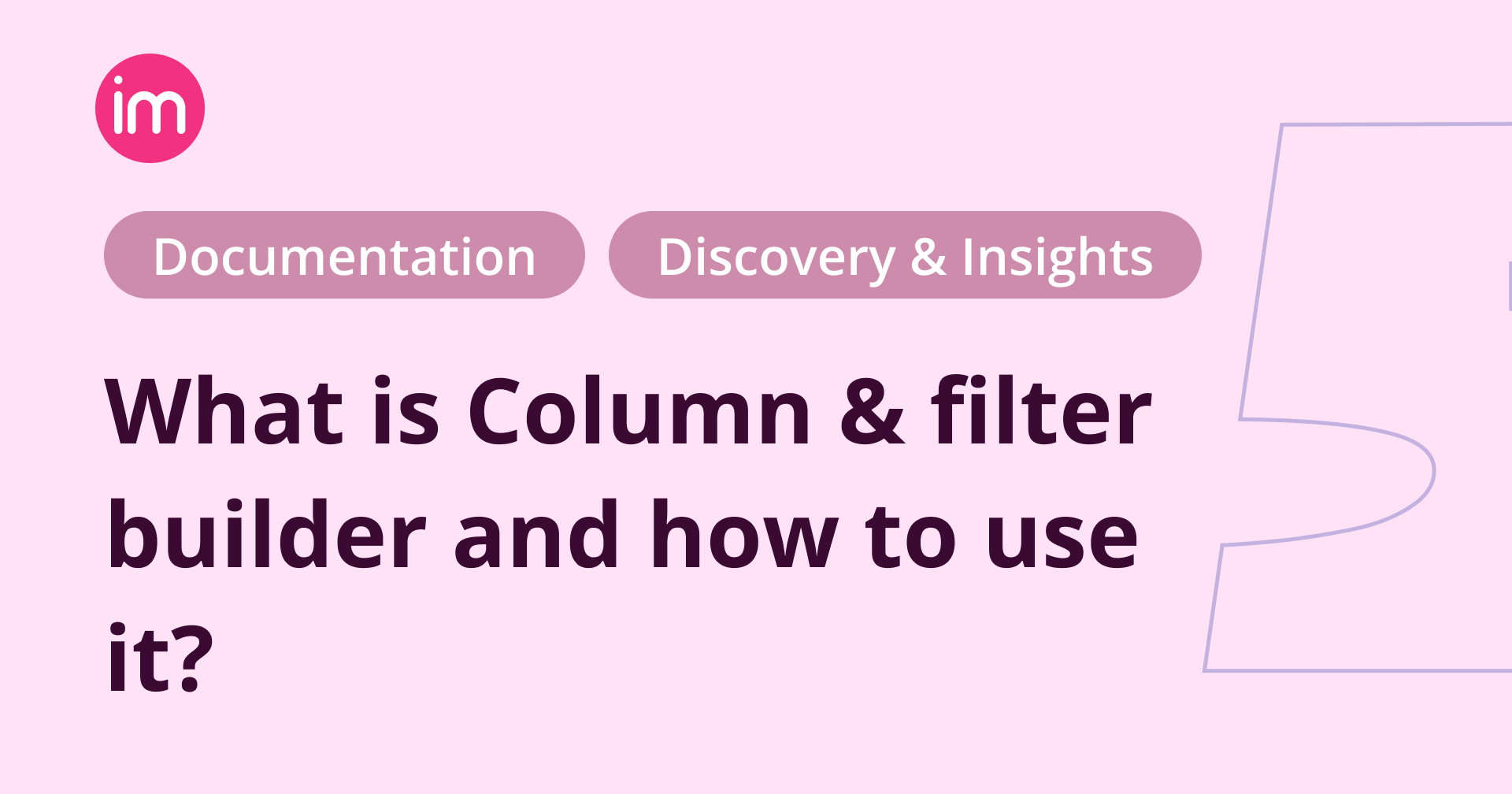 Column & Filter builder | Docs